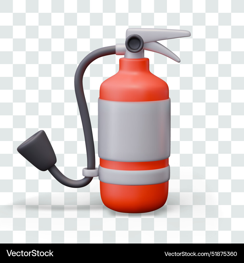 Realistic fire extinguisher closeup portable Vector Image