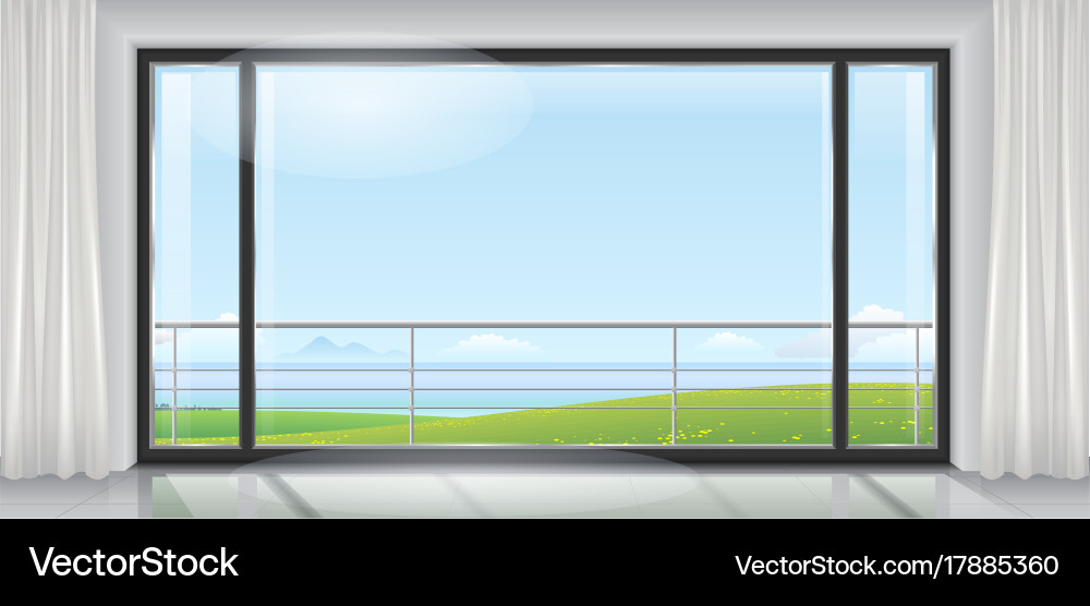 Room with a huge window Royalty Free Vector Image