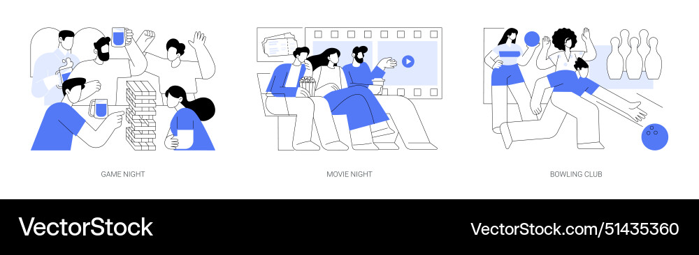 Students night out isolated cartoon Royalty Free Vector