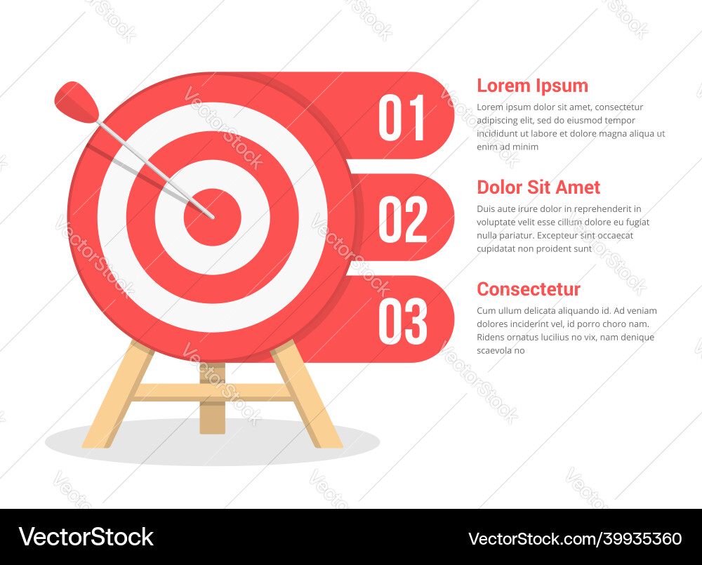 Target infographics Royalty Free Vector Image - VectorStock