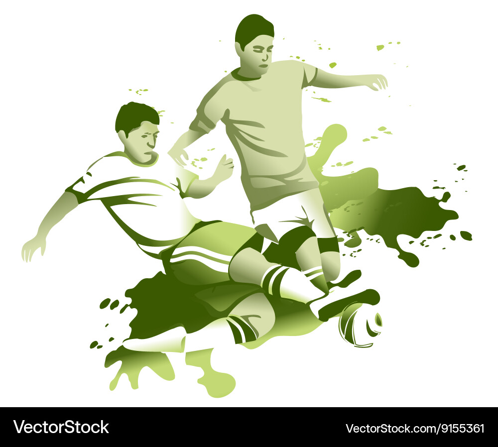 Abstract soccer players Royalty Free Vector Image