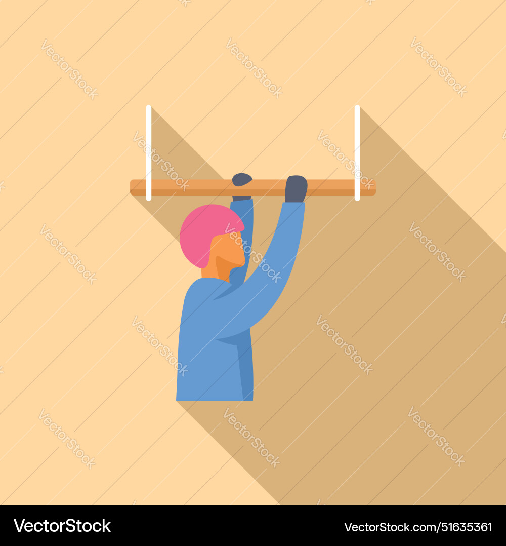 Construction worker hanging wooden plank using Vector Image