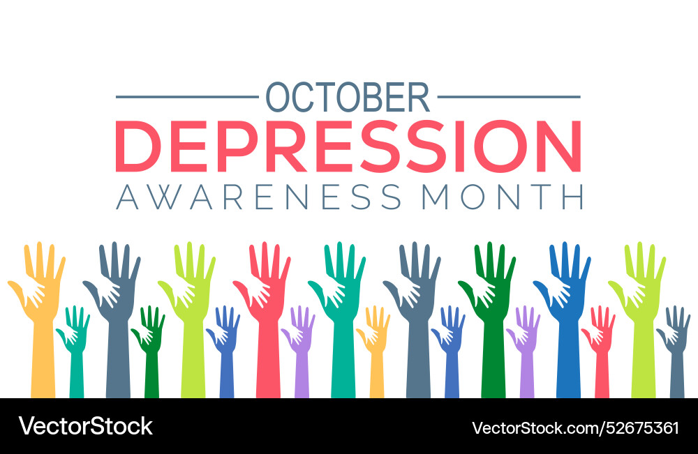 Depression awareness month Royalty Free Vector Image