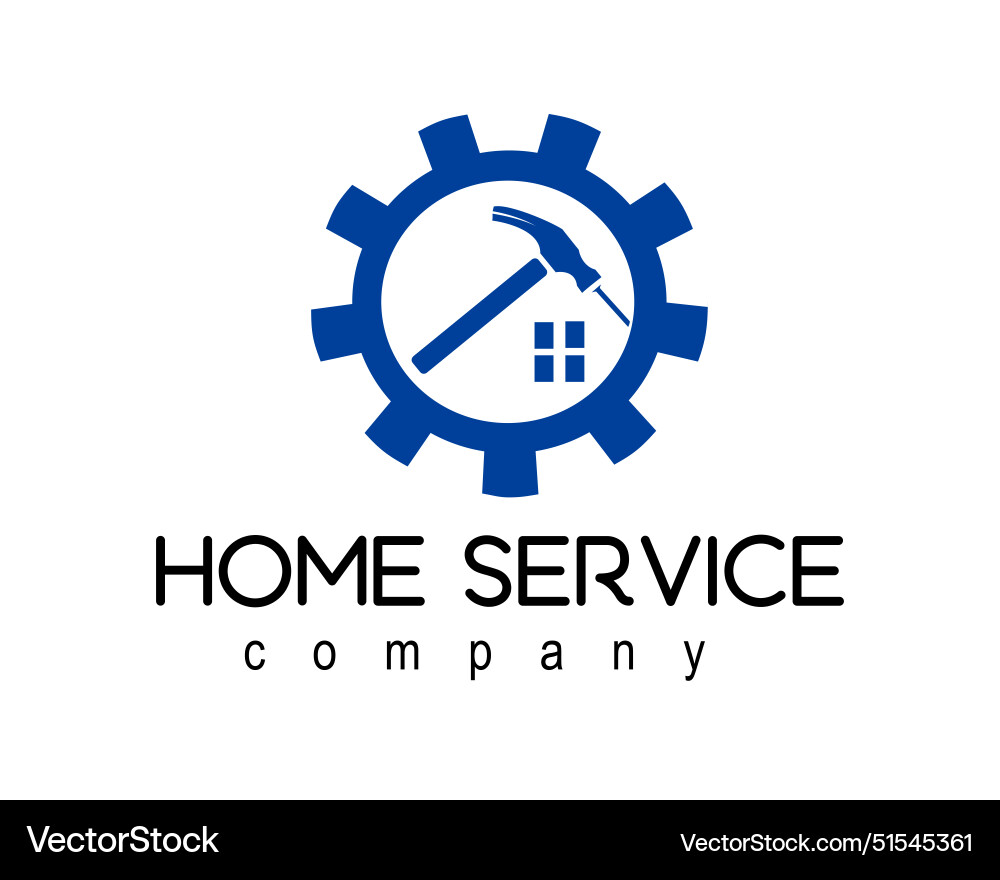 Home service logo Royalty Free Vector Image - VectorStock