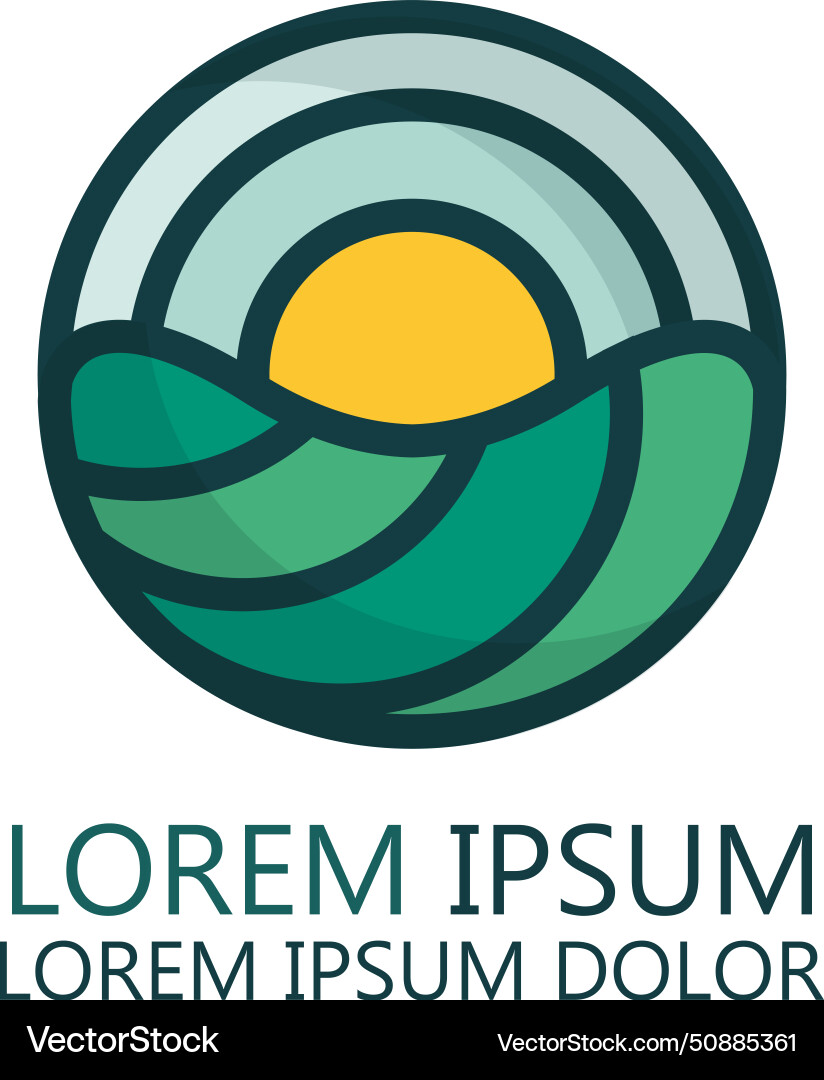 Landscape logo Royalty Free Vector Image - VectorStock