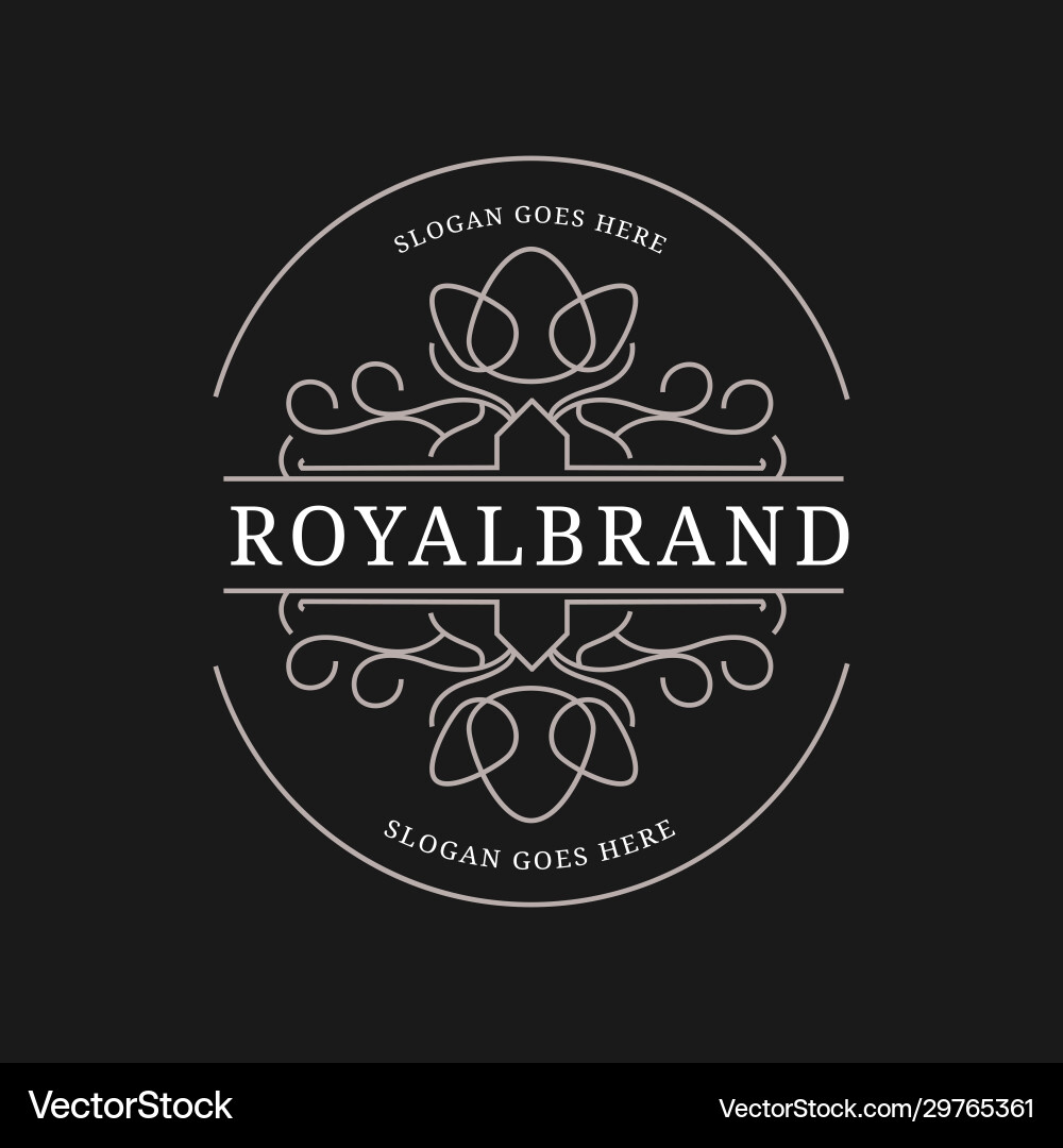 Luxus Logo Design Vorlage vignettes Lizenzfreier Vektor