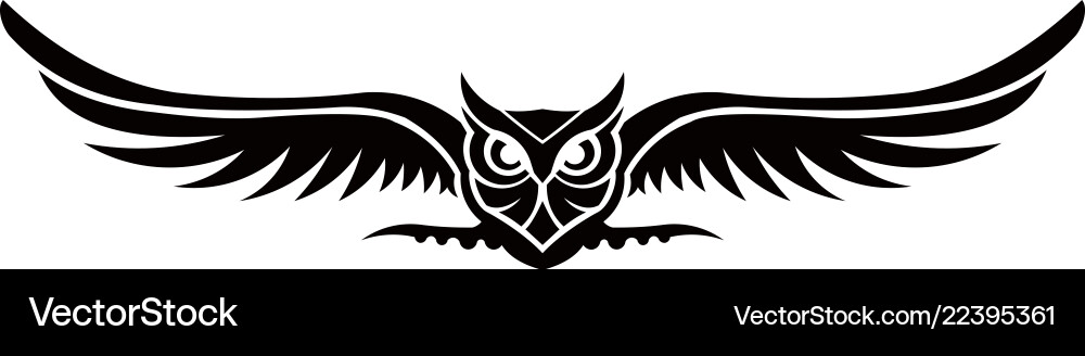 Owl logo - emblem design on w Royalty Free Vector Image