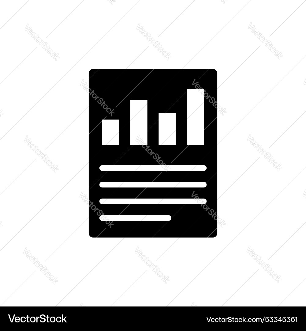 Quarterly report line icon isolated on white Vector Image