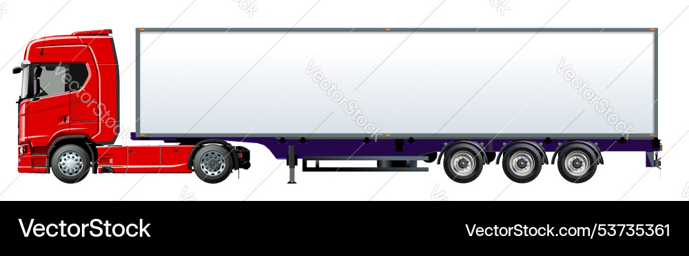 Truck template isolated on white Royalty Free Vector Image