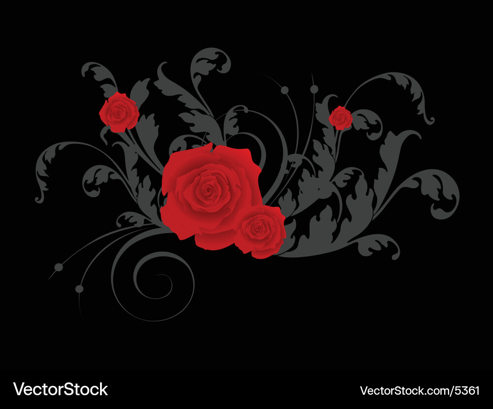 Valentine roses Royalty Free Vector Image - VectorStock