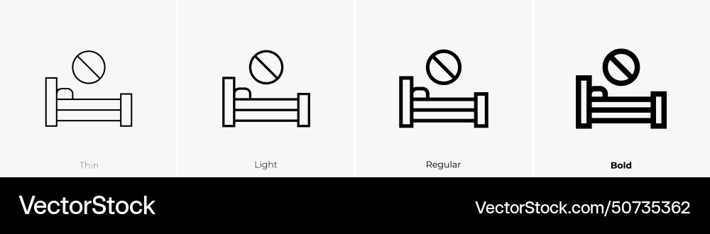 Abstinence icon thin light regular and bold style Vector Image