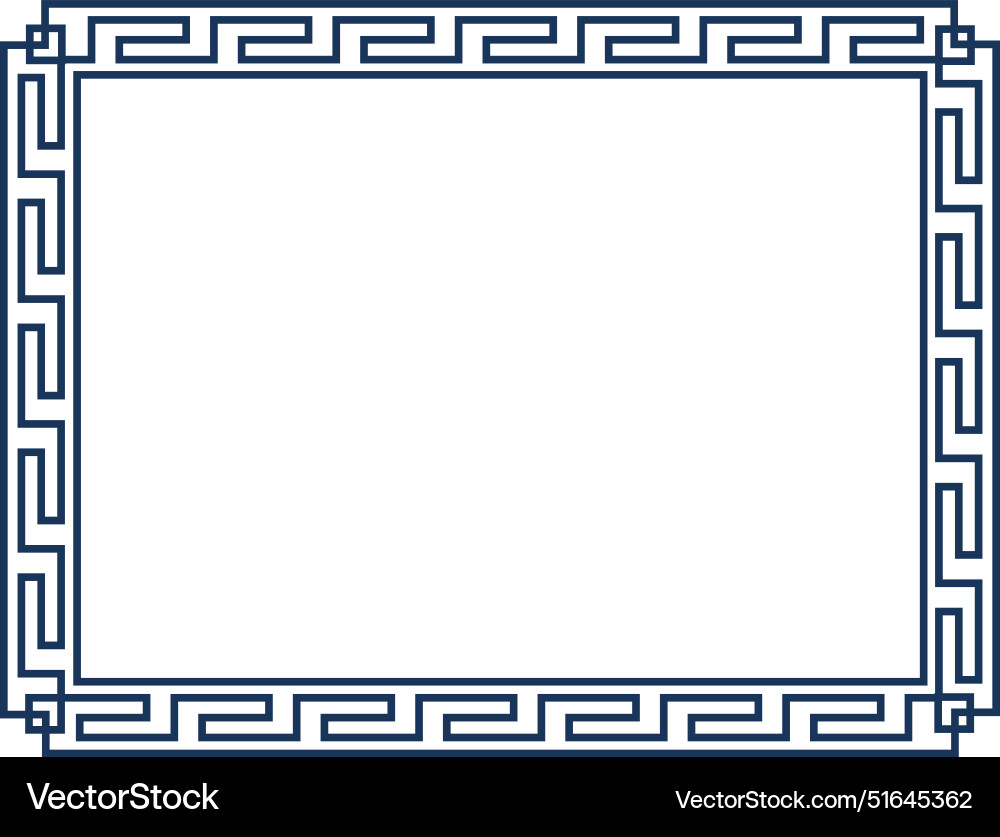 Decorative square border design featuring Vector Image