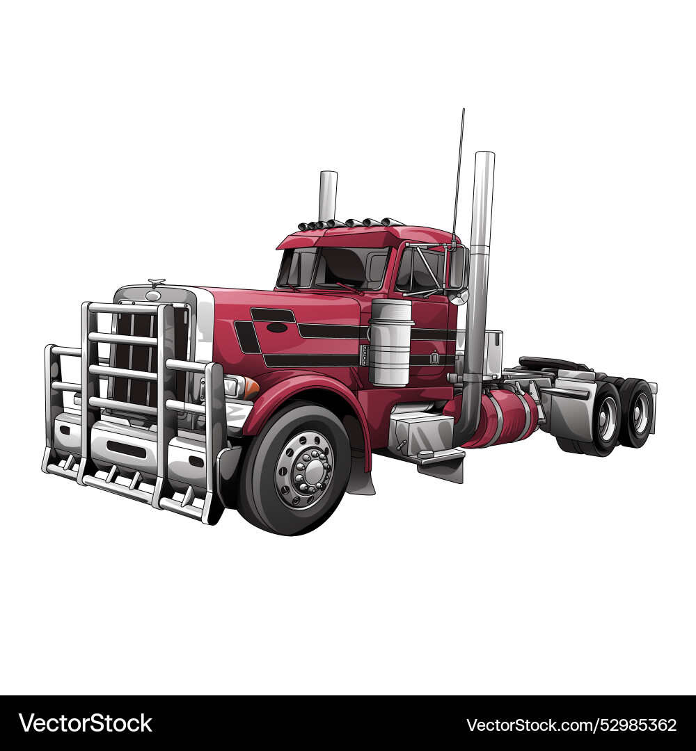 Red drag racing car with grey strip Royalty Free Vector