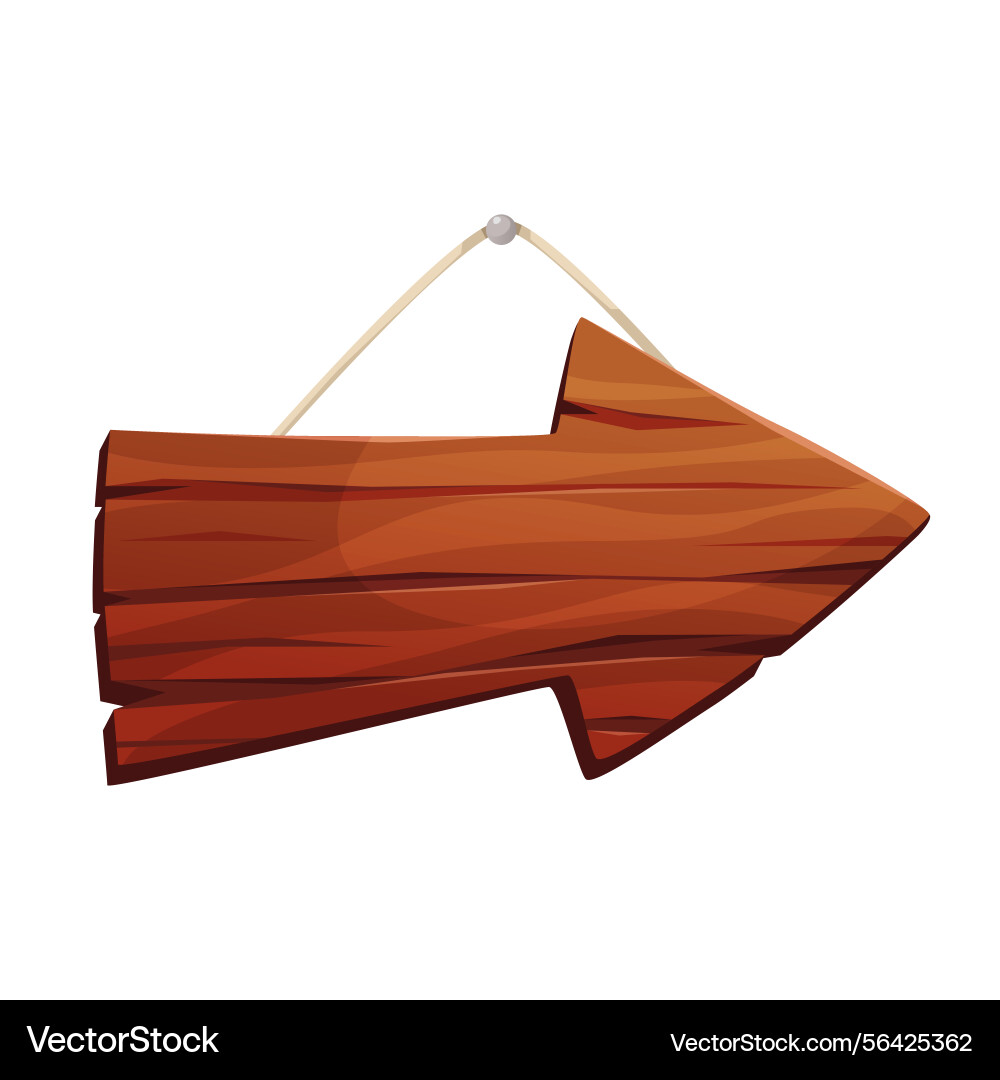 Retro wooden arrow direction sign Royalty Free Vector Image