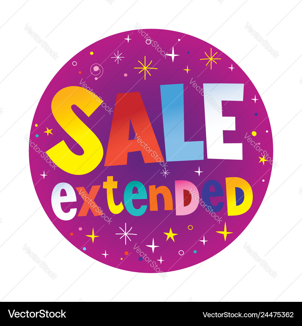 Sale extended cicle banner poster Royalty Free Vector Image