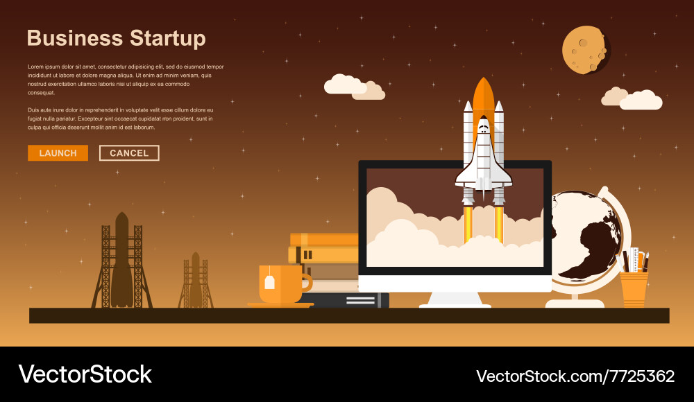 Startup project Royalty Free Vector Image - VectorStock