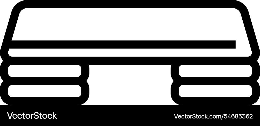 Step platform fitness tool line icon Royalty Free Vector