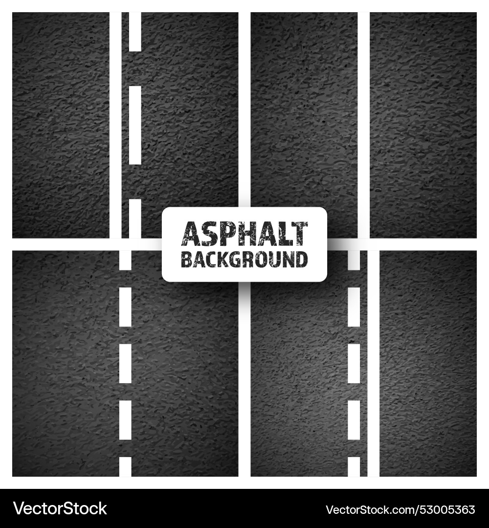 Asphalt road with white lane marking concrete Vector Image