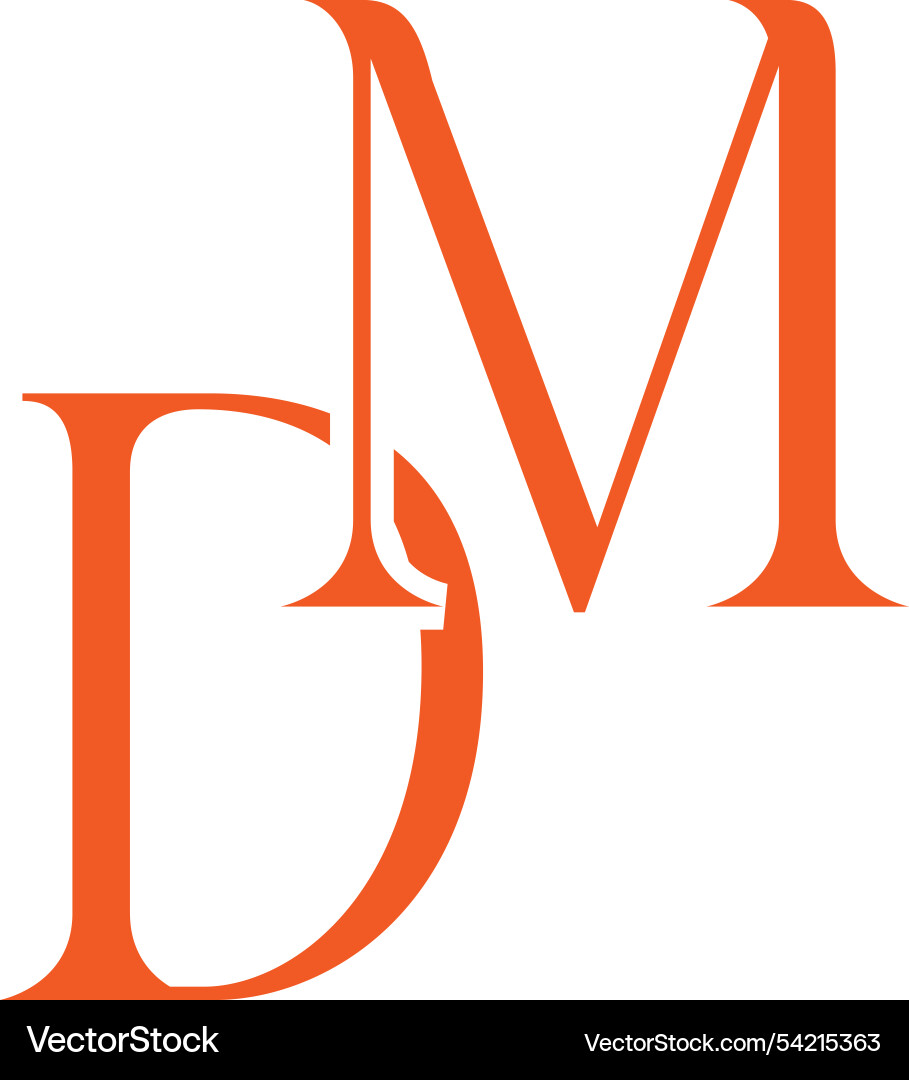 Dm logo Royalty Free Vector Image - VectorStock