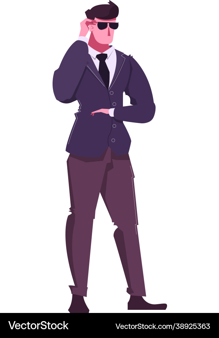 Flat security guard Royalty Free Vector Image - VectorStock