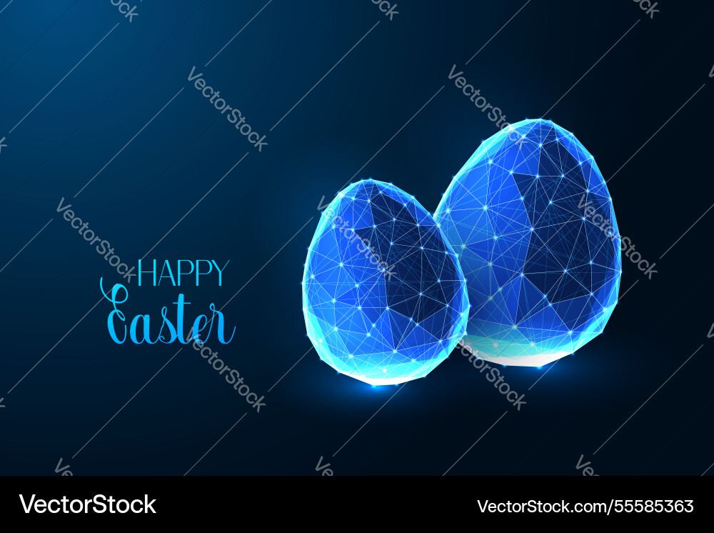 Happy easter digital greeting card or web banner Vector Image