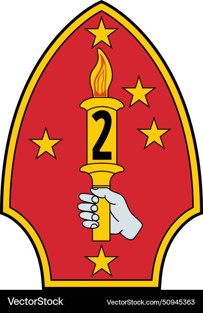 US 2nd Marine Division Emblem Royalty Free Vector Image