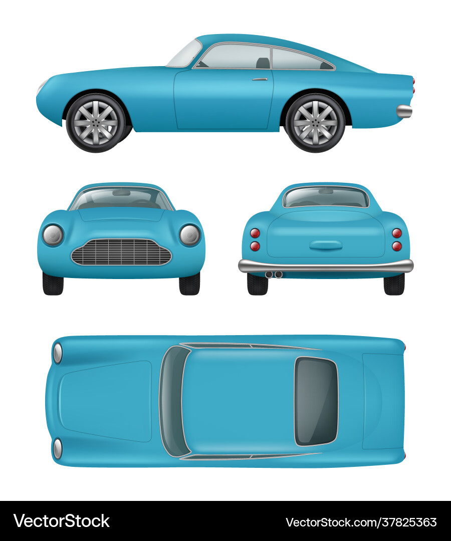 Vintage Retro Car Front View Royalty Free Vector Image