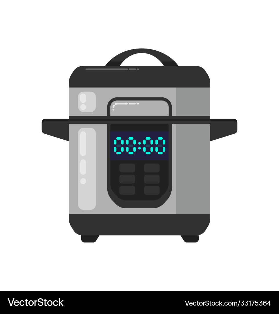 Electric Crock-Pot Isolated on White Royalty Free Vector