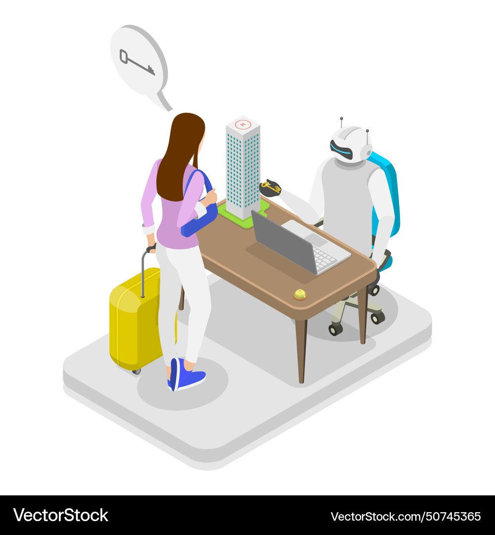 3d isometric flat of modern Royalty Free Vector Image