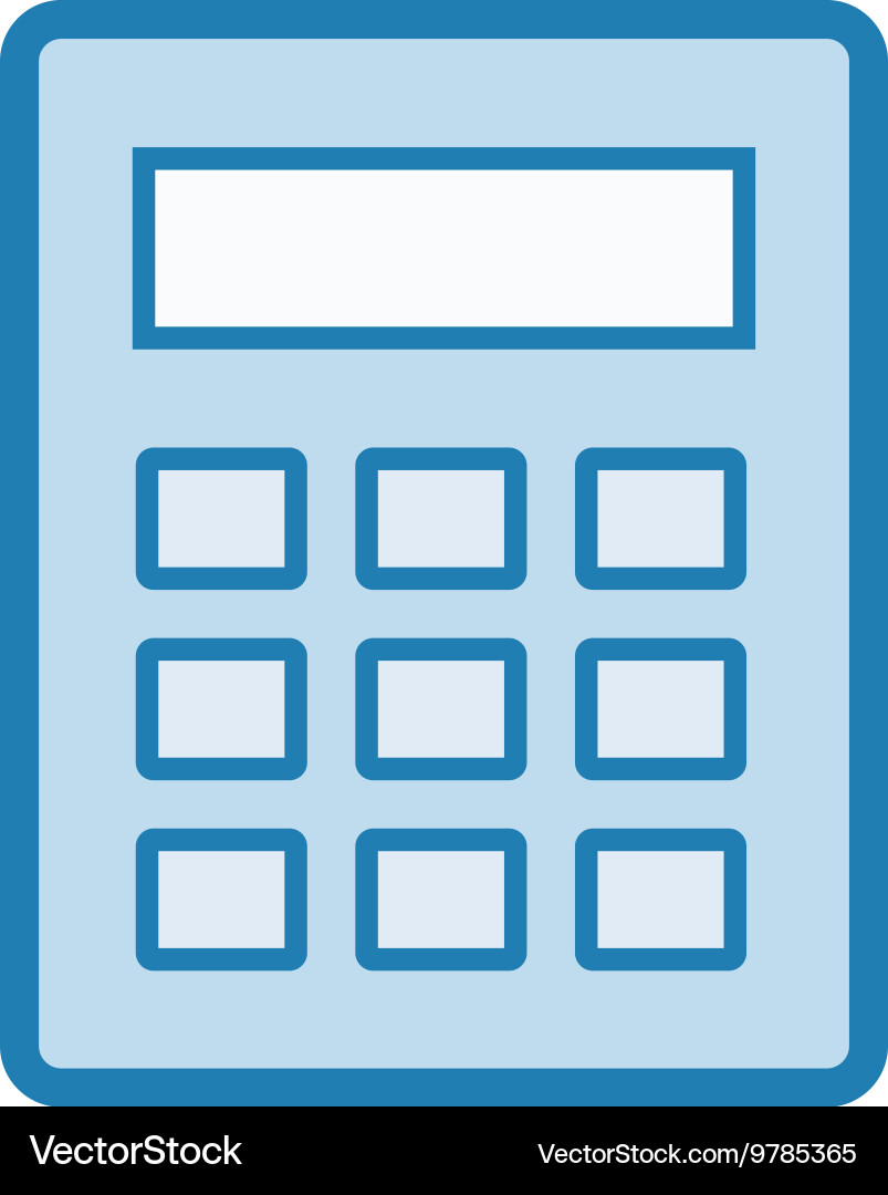 Calculator symbol icon Royalty Free Vector Image