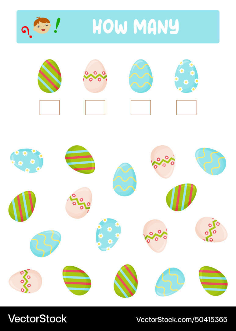 Counting game for preschool children educational Vector Image