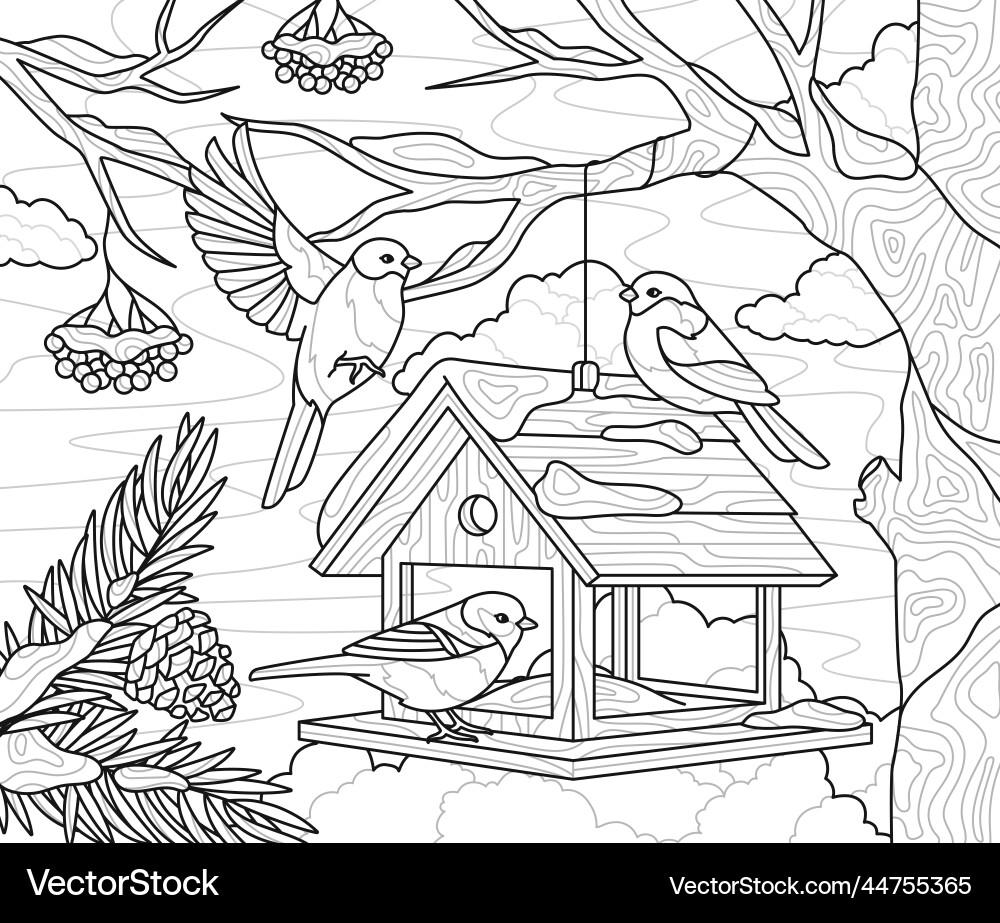 Design for coloring book Royalty Free Vector Image