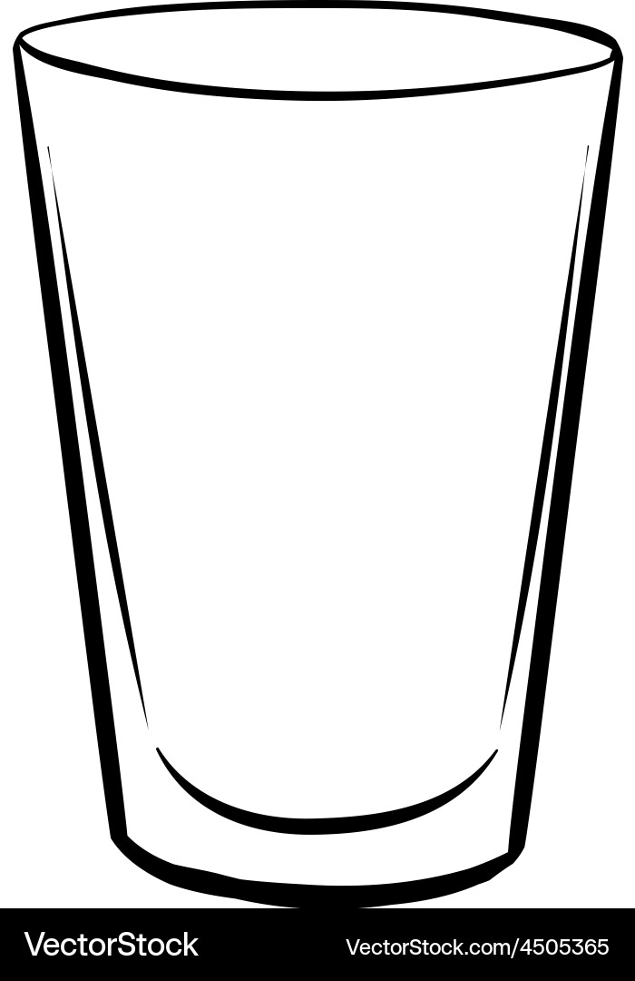 Empty Glass Royalty Free Vector Image - VectorStock