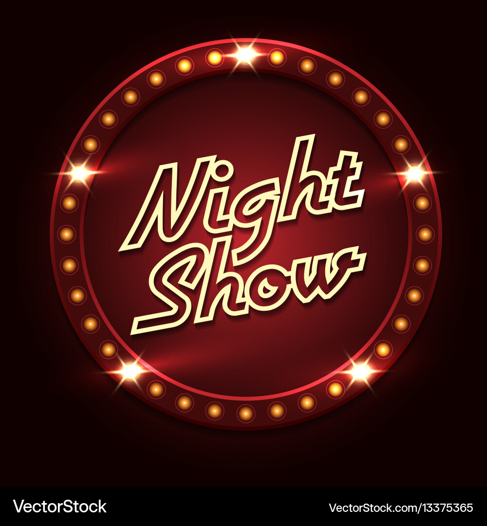 Night show poster template Royalty Free Vector Image