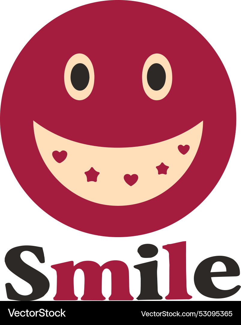 Smile style design art Royalty Free Vector Image
