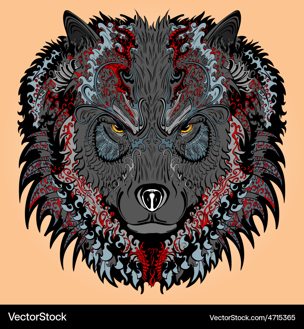 Stylized wolf Royalty Free Vector Image - VectorStock