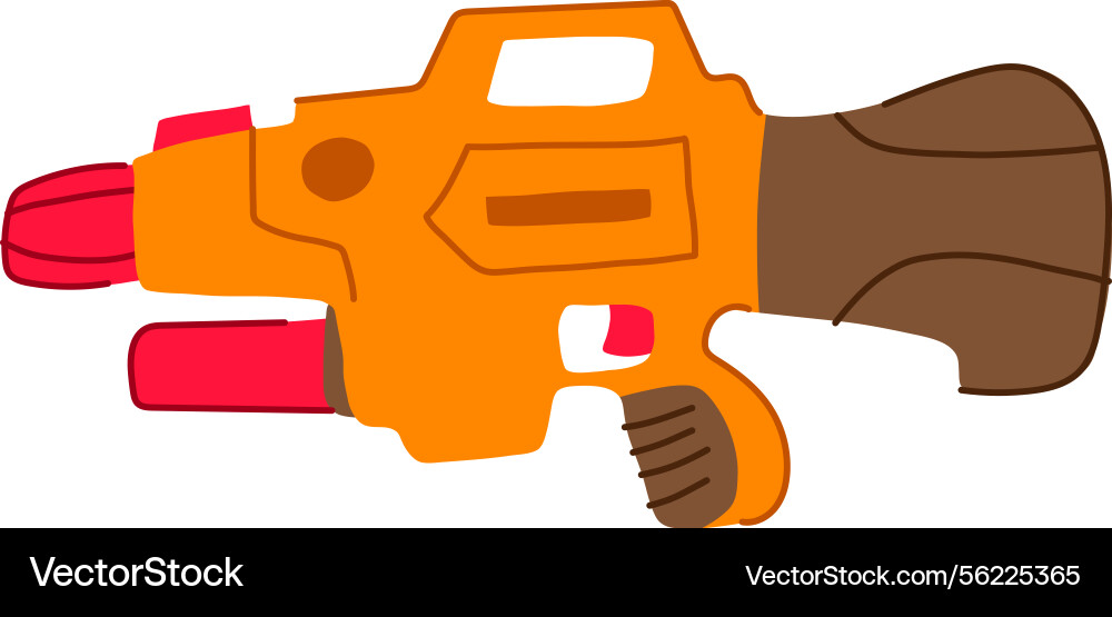 Trigger water gun toy cartoon Royalty Free Vector Image