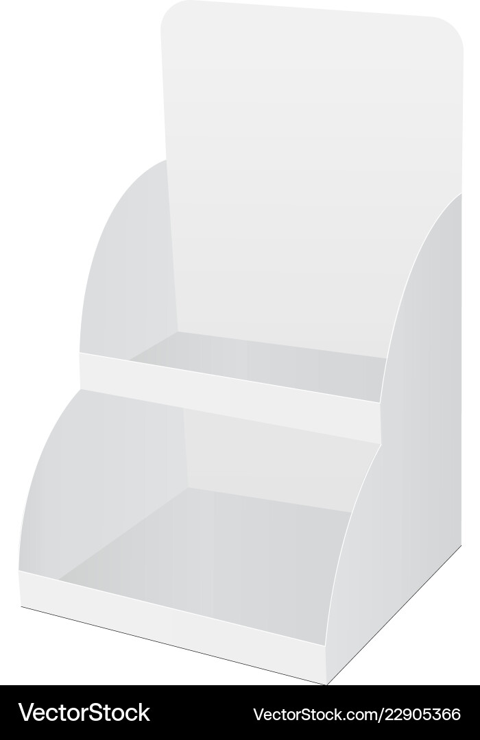 Cardboard display mockup Royalty Free Vector Image