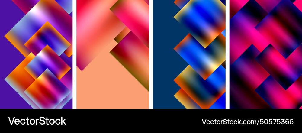 Colorful metal square abstract poster backgrounds Vector Image