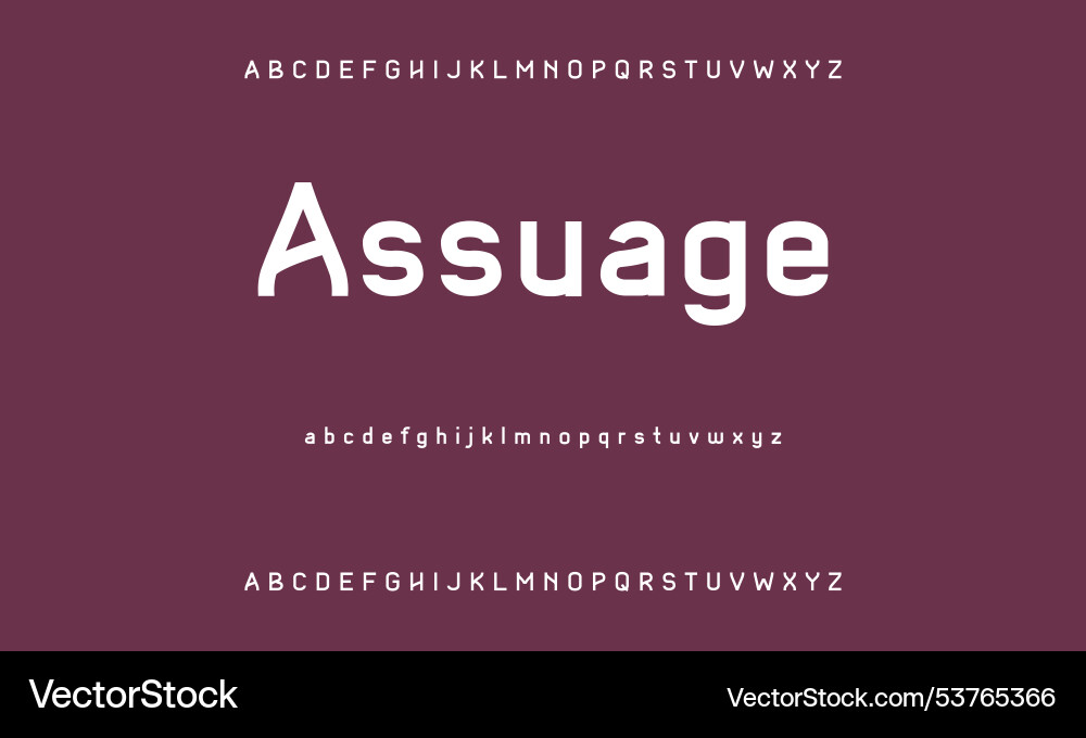 Creative sans serif alphabet ligature display Vector Image