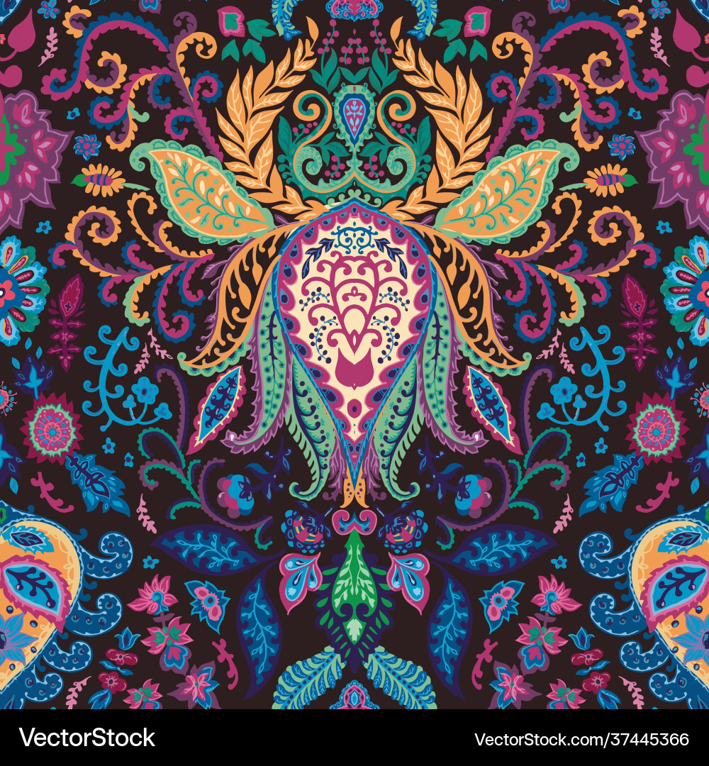 Psychedelic Floral Bloom Royalty Free Vector Image
