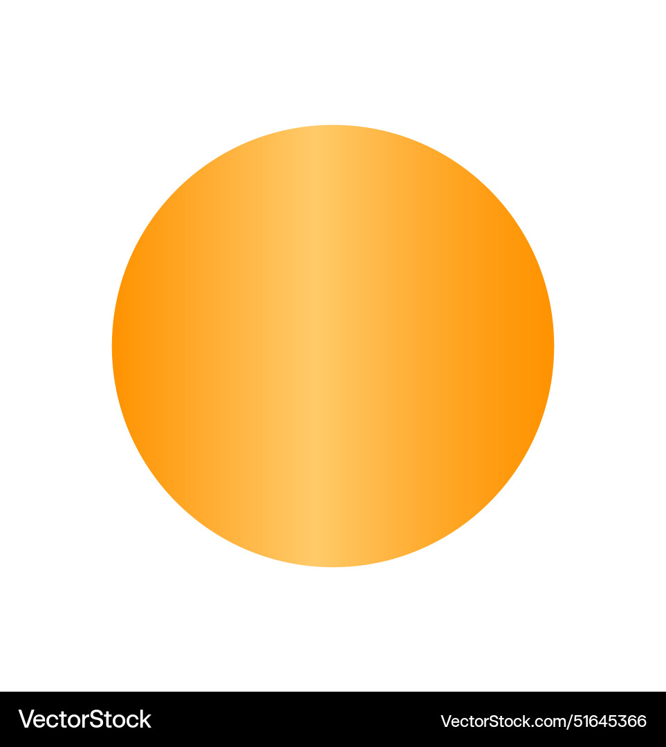 Solid orange circle center white background Vector Image