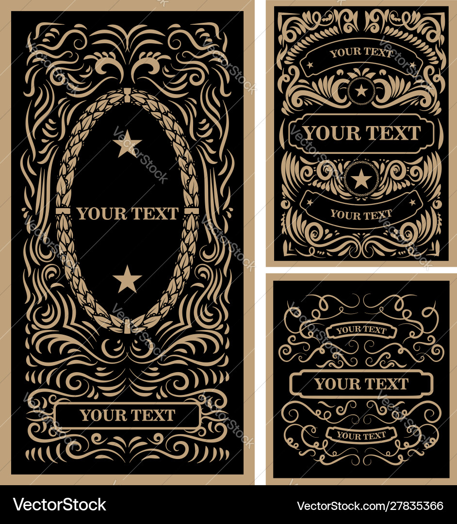 Vintage banner template design elements Royalty Free Vector