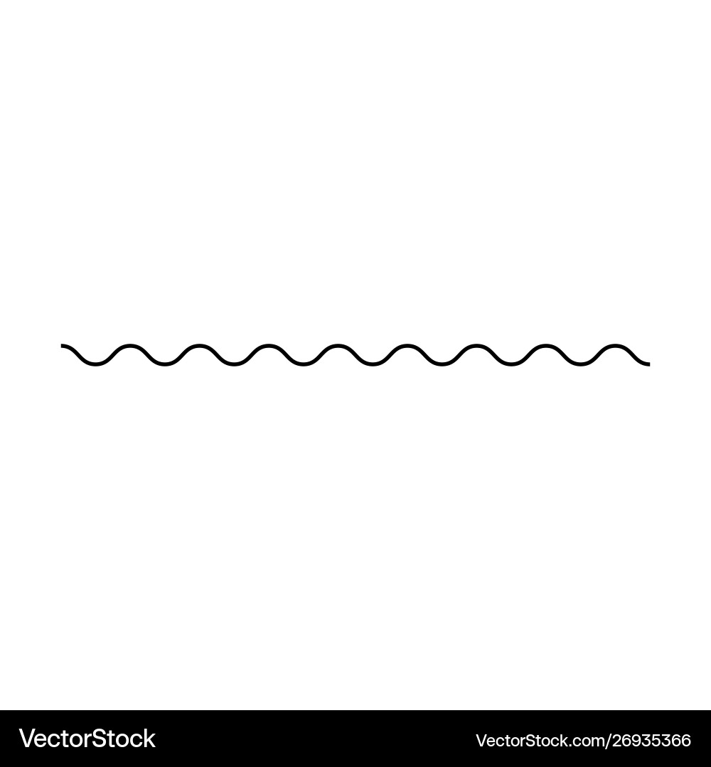 Wavy or zigzag lines horizontal thin wave Vector Image