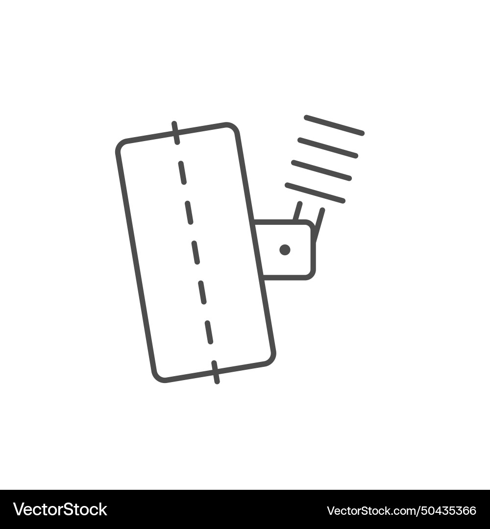 Wheel alignment line outline icon Royalty Free Vector Image
