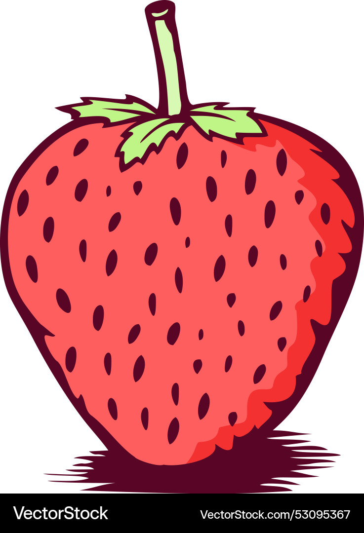 Classic hand drawing strawberry Royalty Free Vector Image