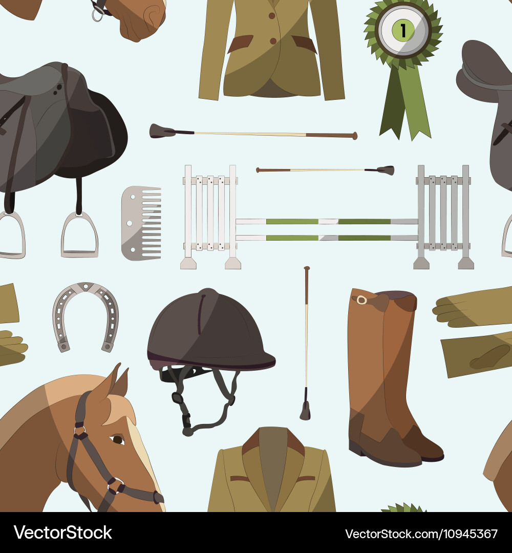 Horse riding pattern Royalty Free Vector Image