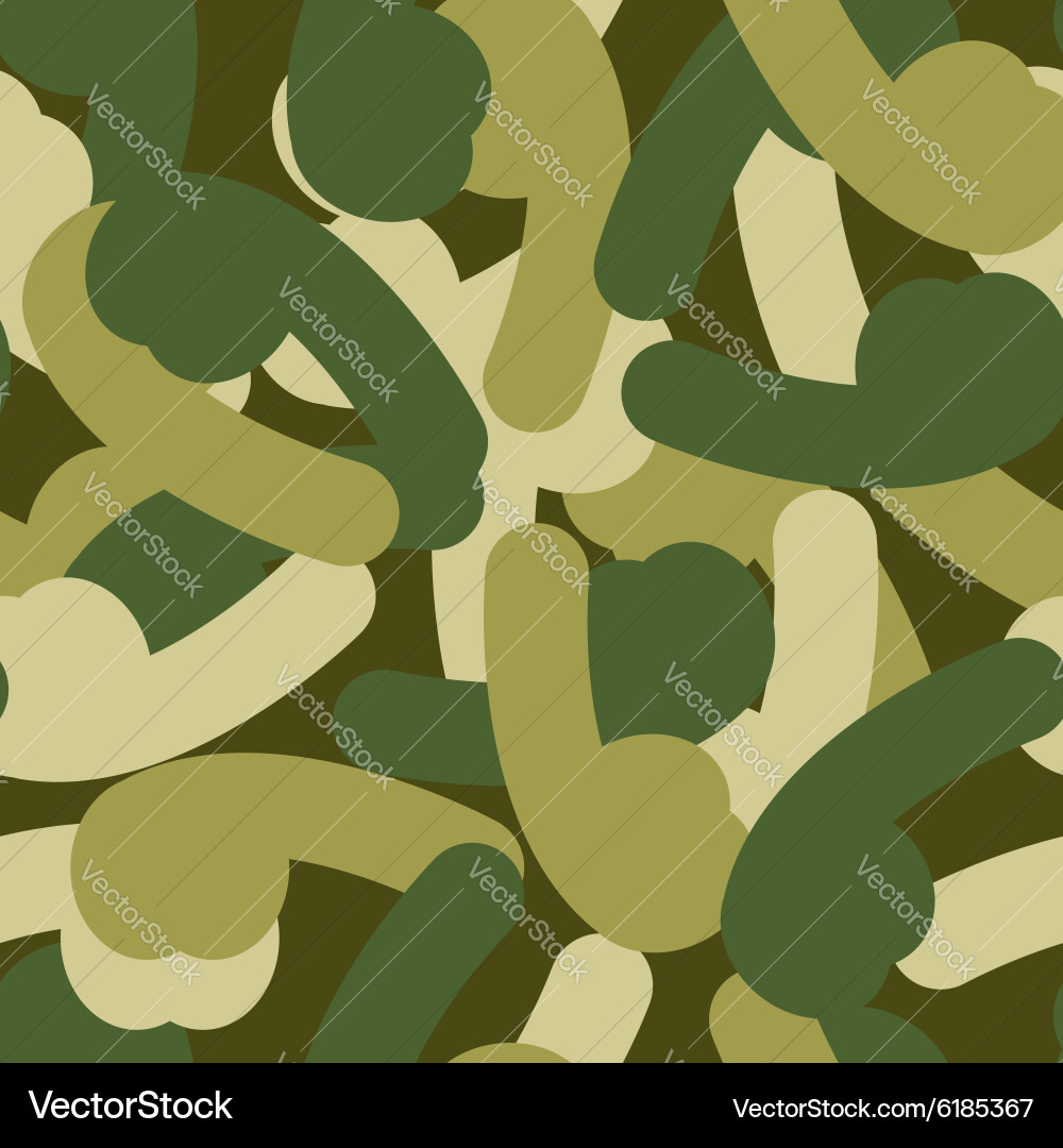 Phallic Camouflage Pattern Royalty Free Vector Image