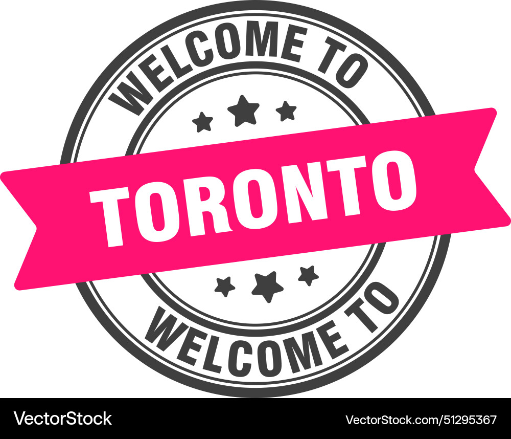 Welcome to toronto stamp round sign Royalty Free Vector