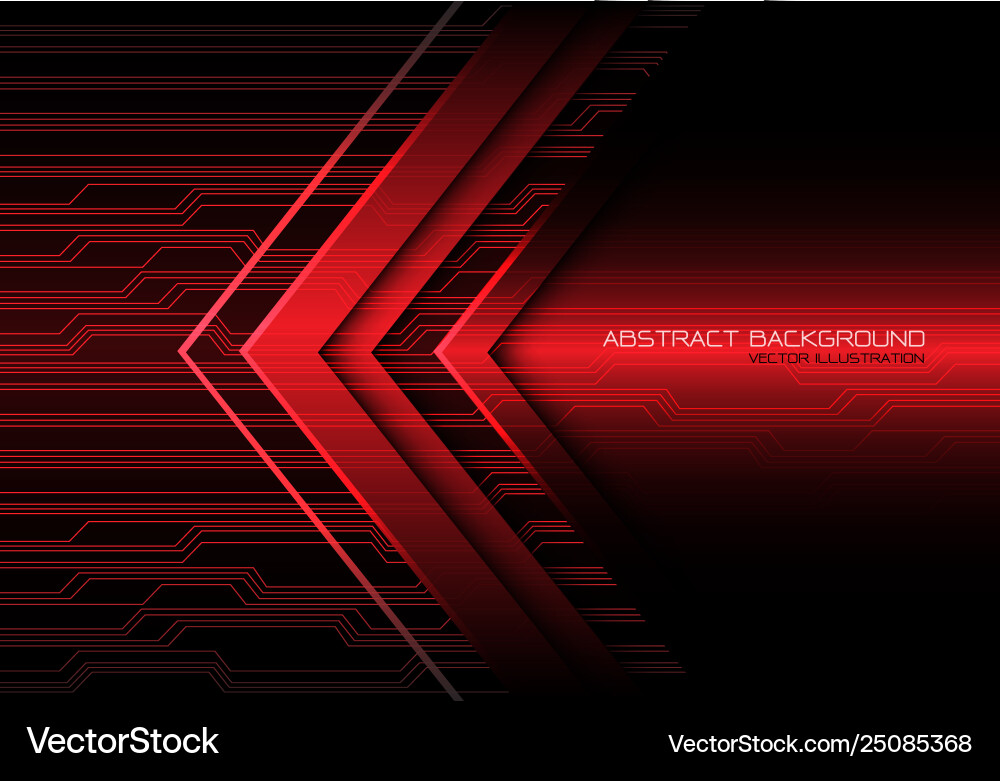 Abstract red arrow light circuit power direction Vector Image
